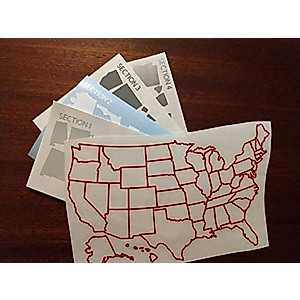 Personalized Mini US Decal Map Tracker - 8" x 5" U.S. Decal, Camper Tracking Decal, Camping Decal, Adventure Tracker, Travel Tracker, State Travel Decal