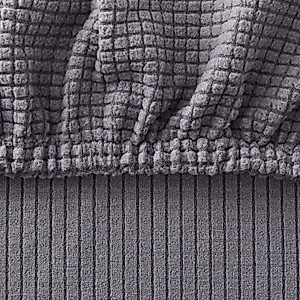 Juvale 2 Pack Stretch Outdoor Cushion Covers for Patio Furniture and Sofas, Reversible (Medium, Grey)