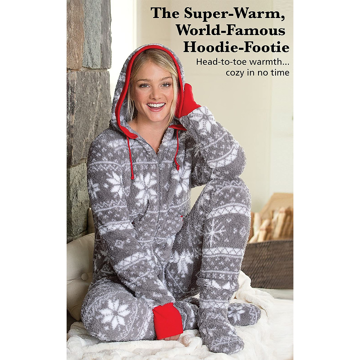 PajamaGram One Piece Pajamas for Women - Womens Onesie, Gray, XLT