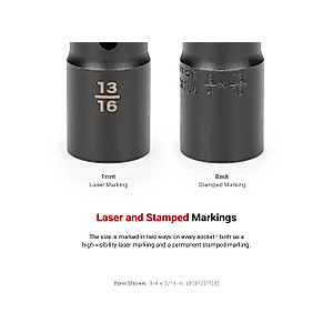 TEKTON 1/2 Inch Drive Thin Wall Impact Flip Socket Set (6-Piece) | SIF92400