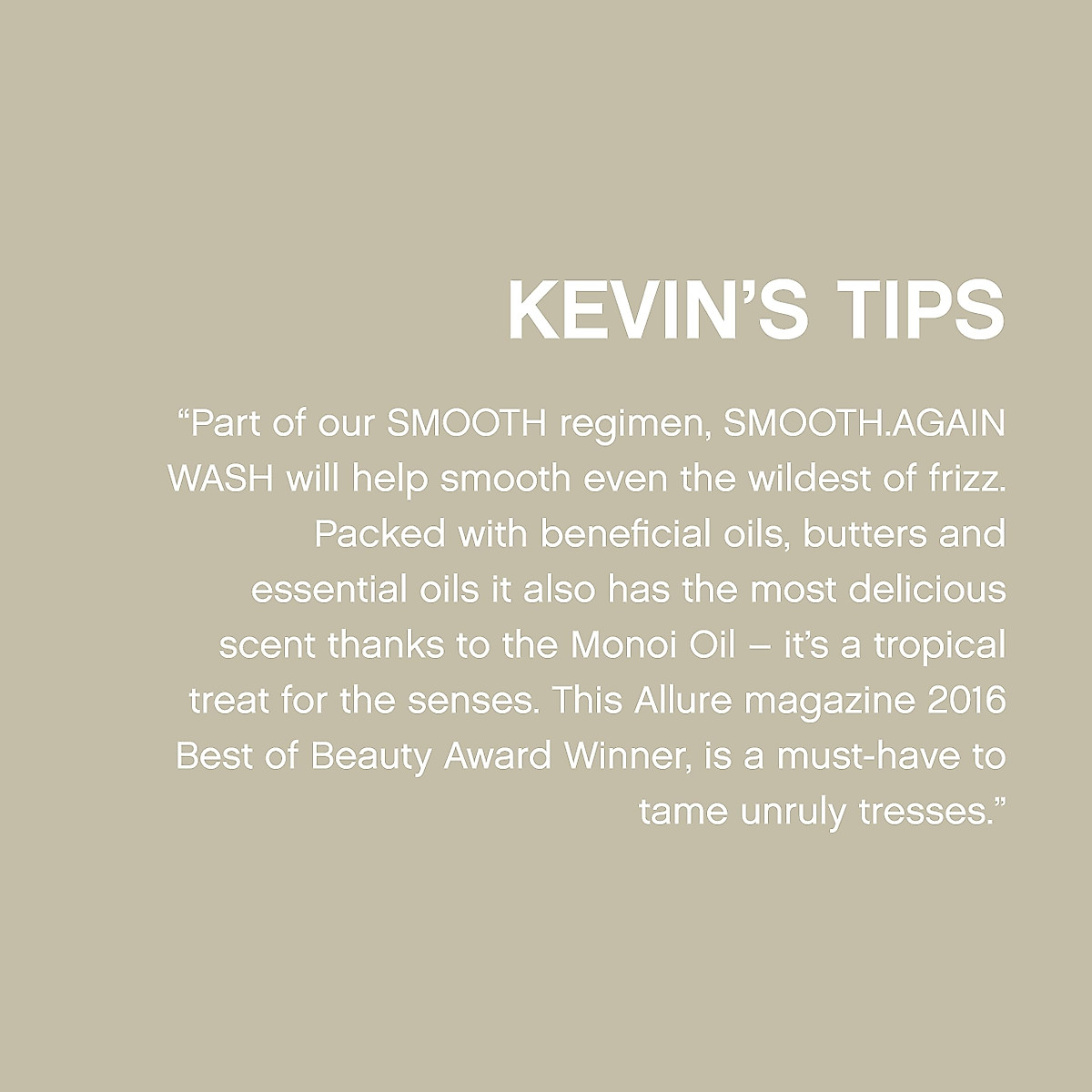 KEVIN.MURPHY SMOOTH.AGAIN WASH - Frizz Control Shampoo - For Thick, Coarse & Unruly Hair - Moisturising Shampoo for Hair Hydration - Sulphate & Paraben Free - 1000 mL / 33.8 fl oz