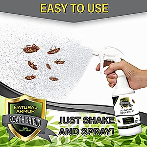 Roach Killer and Peppermint Repellent for Roaches & Cockroaches -All Natural & Safe Spray for Indoor/Outdoor Infestations - Natural Armor Roach Shield, 128 Oz Gallon, Ready to Use w/Trigger Sprayer