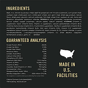 Purina Pro Plan High Protein Small Breed Dog Food, Shredded Blend Beef & Rice Formula - 18 lb. Bag