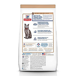 Hill's Science Diet Adult 7+, Senior Adult 7+ Premium Nutrition, Dry Cat Food, No Corn, Wheat, Soy Chicken & Brown Rice, 7 lb Bag