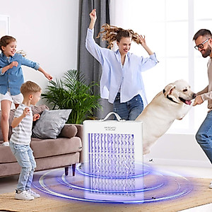 Qualirey Electric Bug Zapper Indoor, 3000v Powerful Mosquito Killer USB Powered Mosquito Zapper Lamp, Insect Traps Fly Zapper for Home, Kitchen, Bedroom, Office(White)