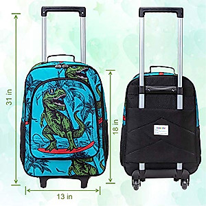 gxtvo Kids Luggage with Wheels for Boys, Dinosaur Rolling carry on Suitcase for Toddler Children
