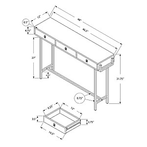 Monarch Specialties ACCENT TABLE, WHITE
