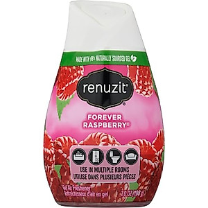 Renuzit Adjustable Solid Gel Air Freshener Cone, Forever Raspberry, Nonstop Freshness, 7 Ounces, 1 Cone