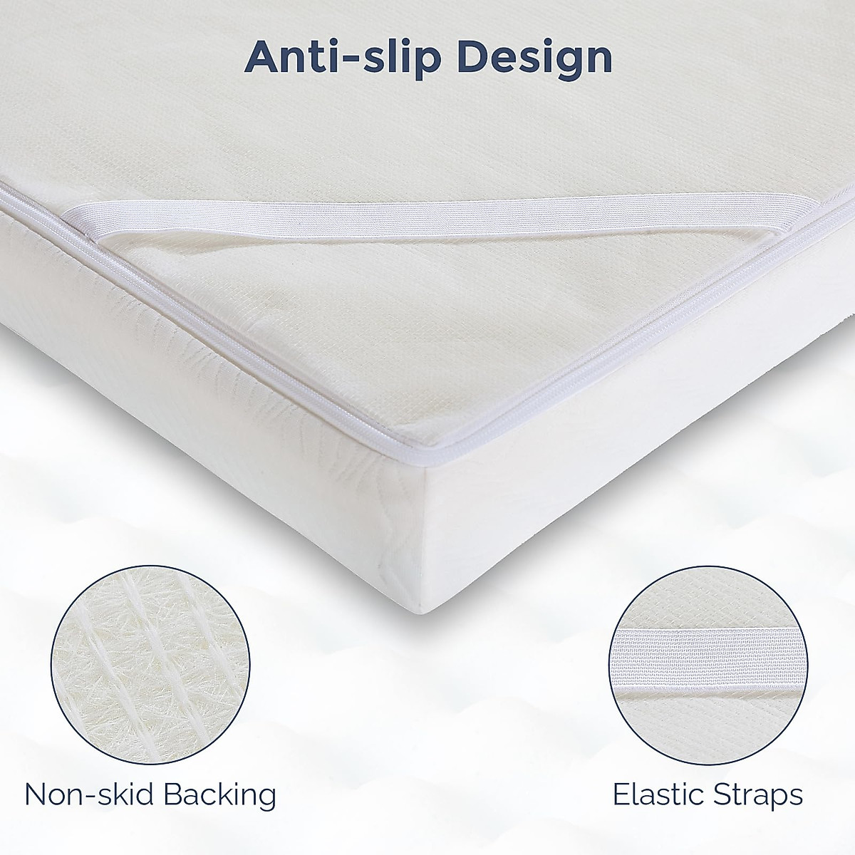 Mattress Topper King, 3 Inch Gel Egg Crate Memory Foam Mattress Topper with Removable & Washable Cover, CertiPUR-US Certified, King Size