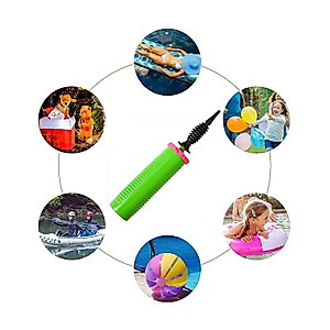 ouyili Balloon Pump Handheld Two-Way Dual Action - Hand Blower Air Pumper for Balloons - Ballon Inflator Pumping - Manual Baloon Inflators Machine (Green 1 Piece)