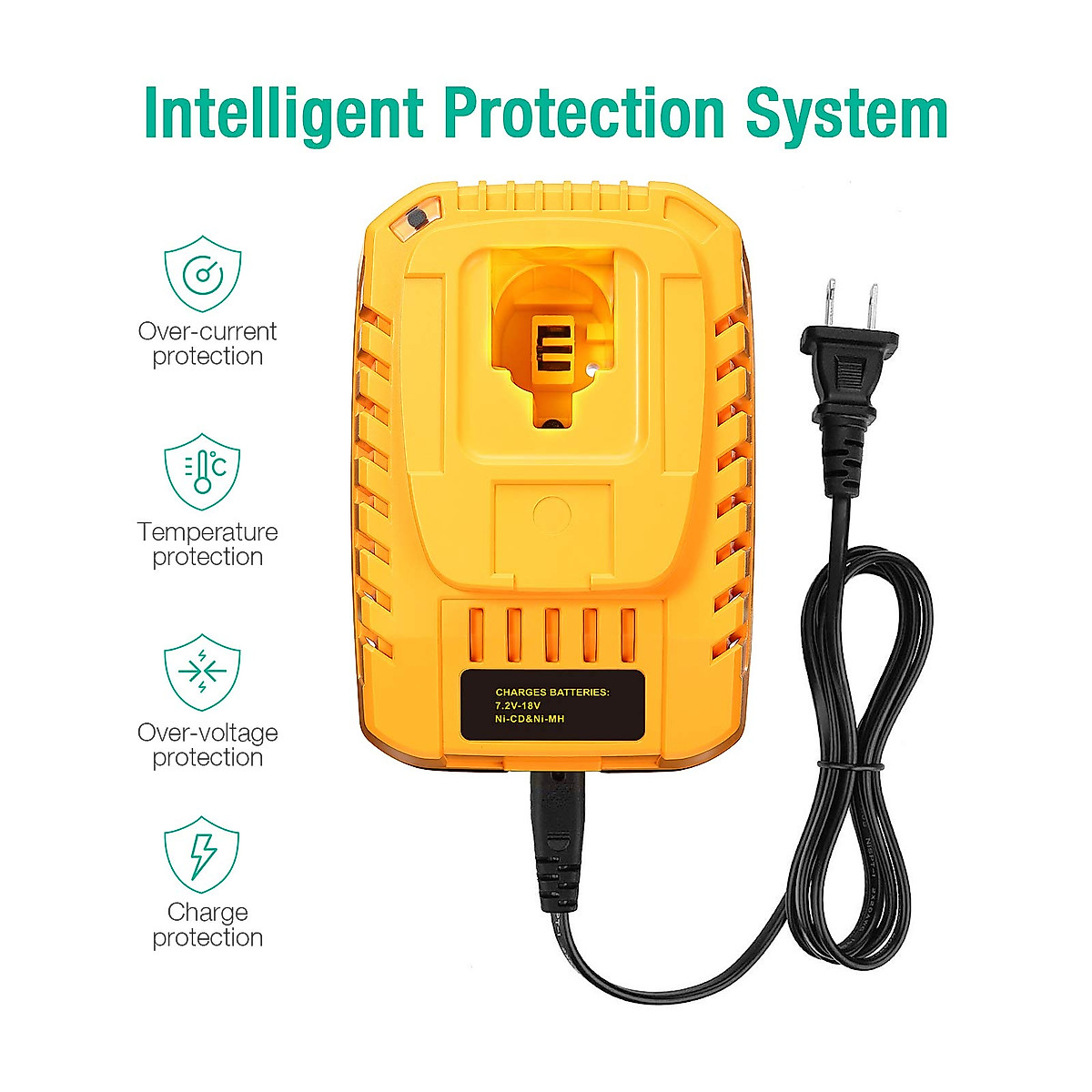 DC9310 Charger for Dewalt 7.2V-18V NiCad NiMh Battery for DC9310 DC9098 DC9099 DW9057 DW9072 DW9094 DW9099 DC9091 DC9071 DW9062 DW9091 DW9061