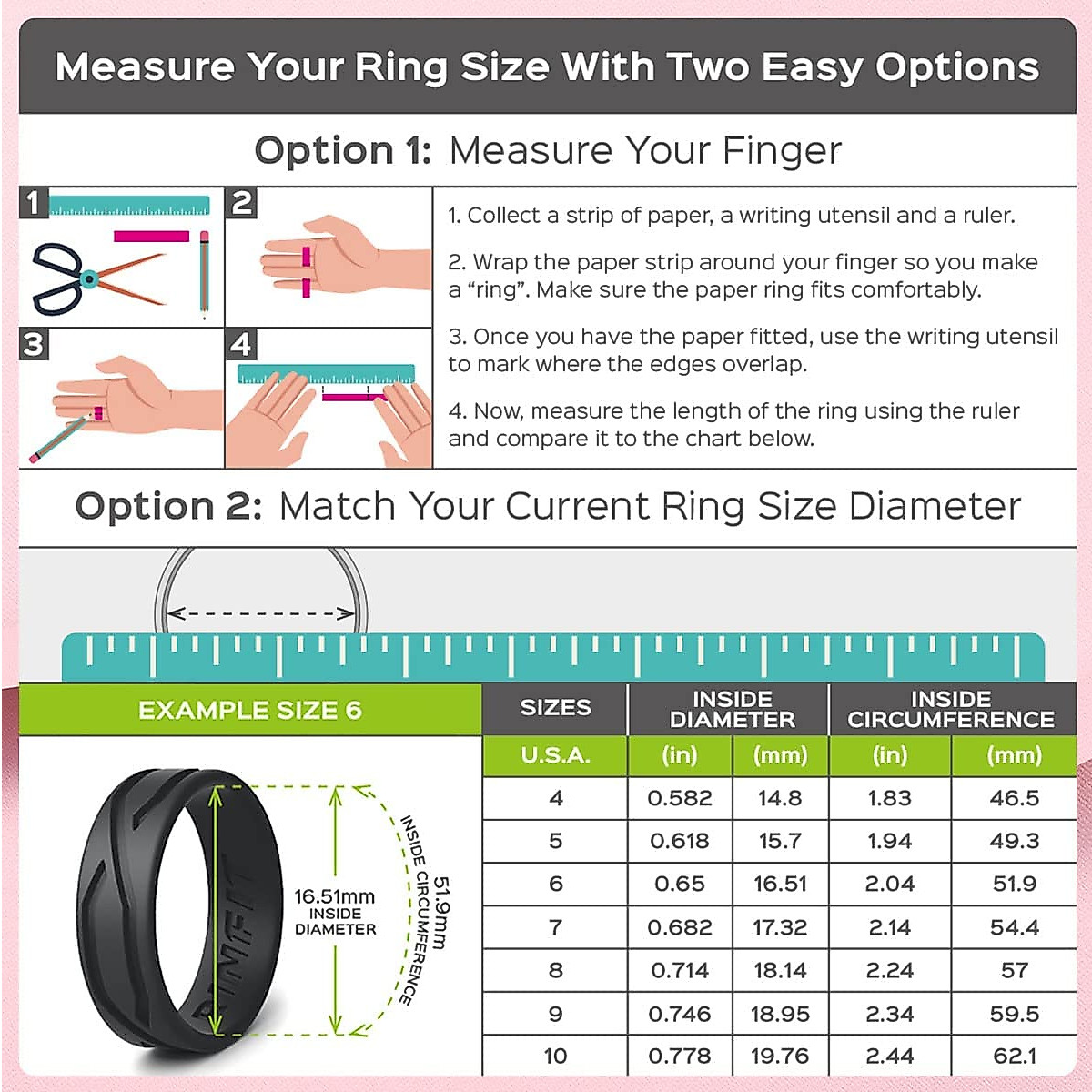 Rinfit Silicone Rings for Women - Silicone Wedding Bands Sets for Her - 4Love Collection Rubber Wedding Rings - Patented Design - SetG, Size 8