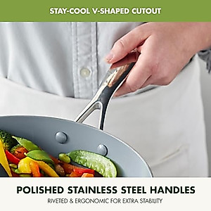 GreenPan Valencia Pro Stainless Steel 12” Wok with Lid, Induction Mirrored Tri-Ply, Ceramic Nonstick PFAS-Free PFOA- Free Coating, Multi Clad Pan, Induction, Dishwasher Safe, Oven & Broiler Safe