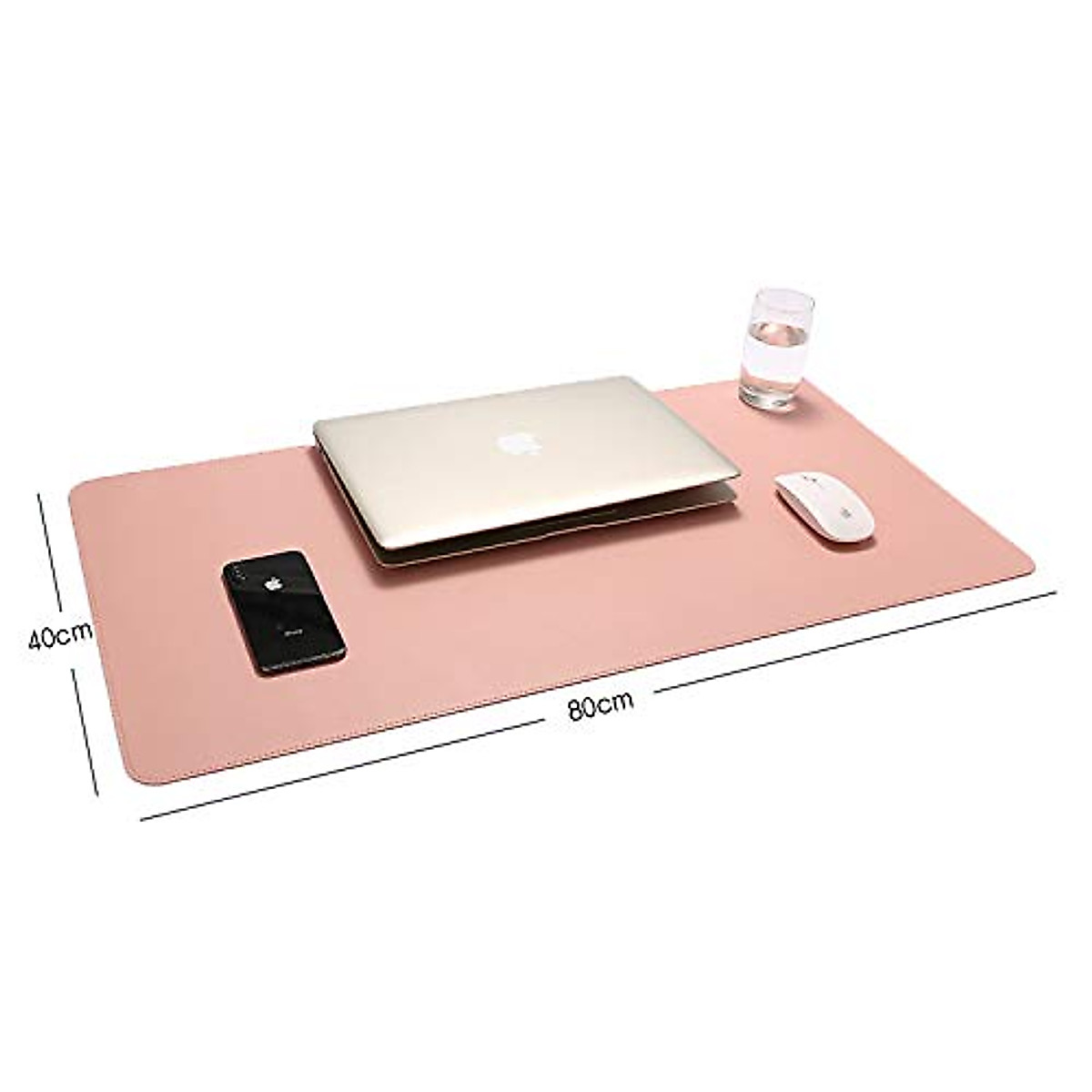Everenty Writing Desk Pad Protector,Non-Slip PU Leather Desk,Mouse Pad,Office Desk Mat,Laptop Desk Pad,Waterproof Desk Writing Pad for Office and Home(31.5" x 15.7") (Pink)