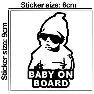 2 x Vinyl Self-Adhesive Funny Stickers Hangover Baby on Board Decal Car Window Auto B 167