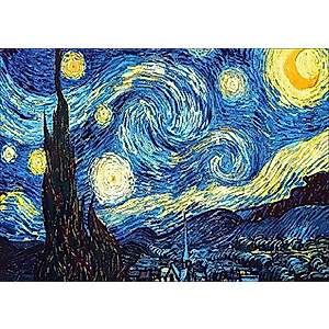 NIHO-JIUMA Van Gogh Starry Night Diamond Painting Kits,5D Diamond Art Van Gogh Full Drill Craft Painting Gift for Adult、Home Decor(30x40cm/12x16 Inches)