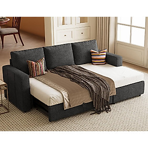 Belffin Middle Module Seat for Modular Sectional Sofa Couch Armless Single Seat Module Sofa Chair Dark Grey