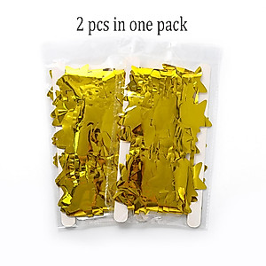 Abien Gold Star Foil Fringe Curtains Golden Backdrop Metallic Foil Tinsel Fringe Curtain Party Door Shimmer Streamers Party Decorations for Birthday Wedding Christmas New Year Party (Gold)