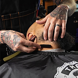 Professional Straight Razor - Ultra Exposed Straight Razor Kit with 10 Derby Premium Blades, 2mm Exposed (Kingsman)