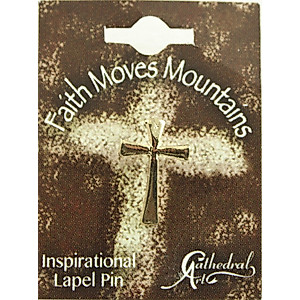 Cathedral Art Plain Cross Inspirational Lapel Pin