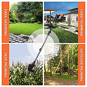 Weed Eater, 21V 2Ah 3-in-1 Li-Ion Cordless String Trimmer with 10Pcs Straw Rope,Weed Wacker Foldable for Home Garden Yard Mowing (black)