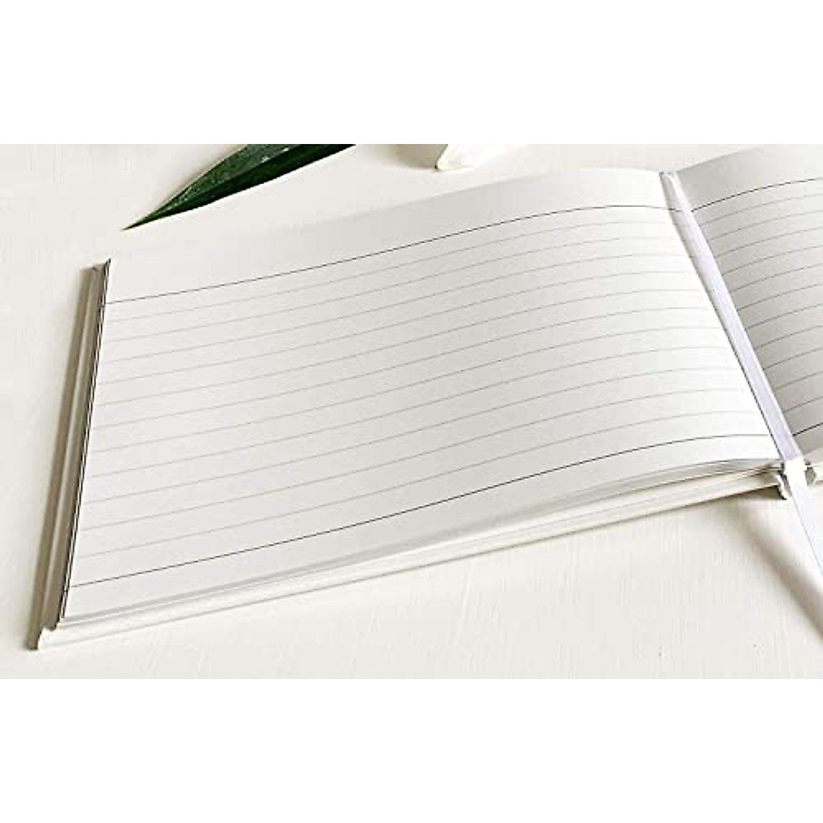 in Loving Memory Funeral Guest Book - Informal Lined Inner Page Format - Boxed - White - Size: 8.9" x 6.7"