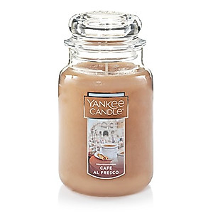 Yankee Candle Café al Fresco Scented, Classic 22oz Large Jar Single Wick Candle, Over 110 Hours of Burn Time