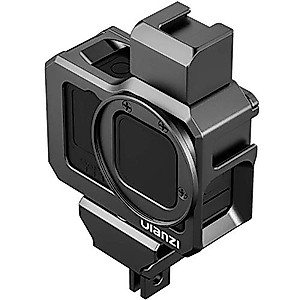 ULANZI G9-5 Housing Case for Gopro Hero 11 10 9, Aluminum Video Cage with 2 Cold Shoe Mount for Mic and Led Light, Protective Frame with 52mm Filter Adapter, Lens Cap, Compatible with Tripod