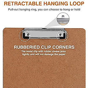 Clipboards, HERKKA 32 Pack Hardboard Office Clipboards Low Profile Clip Standard A4 Letter Size, ECO Friendly