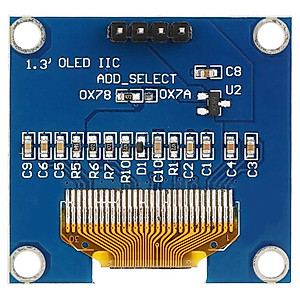 Omabeta 1pc 1.3 inch OLED Display Module 128X64 OLED LCD Display Screen with SSD1306 Driver for Raspberry Pi and Microcontroller