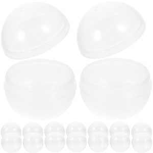 HOMSFOU 50pcs Shell Balls for Capsules Body Wash Refill Ocean Empty Gumball Containers Mini Decor Mm Translucent Plastic