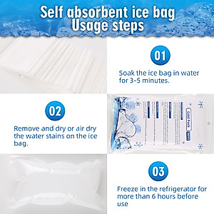 36pc Dry Ice Packs Shipping Cold Packs for Frozen Food, 7.3in×4.33in Bulk Dry Ice Sheets for Coolers Reusable, Cold Shipping Packaging Keep Foods Drinks Cold