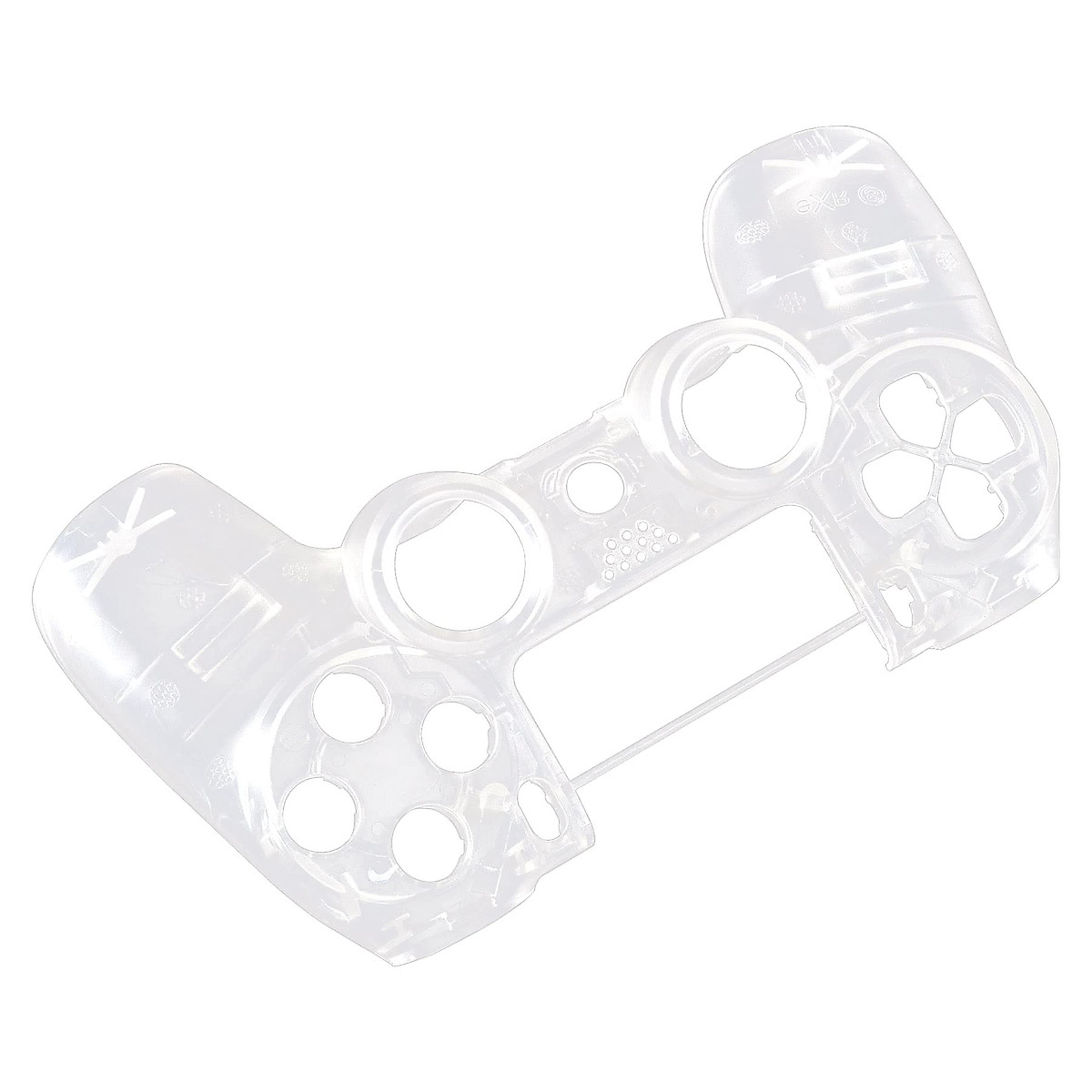 eXtremeRate Transparent Clear Custom Faceplate Cover, Replacement Front Housing Shell Case Compatible with ps4 Slim Pro Controller JDM-040/050/055 - Controller NOT Included