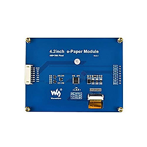 Waveshare 4.2inch E-Ink Display Module Compatible with Raspberry Pi 5/4B/3B/Zero/Zero W/Zero 2W/Pico/Pico W/Pico WH, 400x300 Resolution SPI Interface