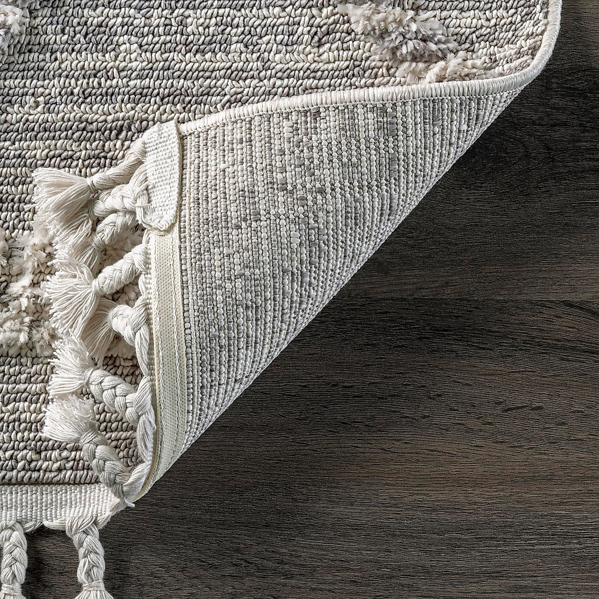 nuLOOM Skylar Geometric Trellis Tassel Area Rug, 7x9, Beige