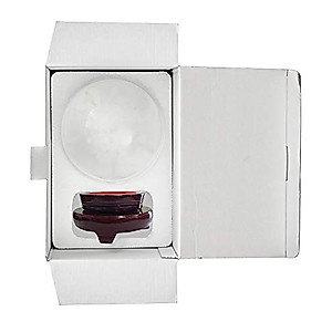 Amlong Crystal Clear Crystal Ball 8 inch (200mm) Diameter with Wooden Stand