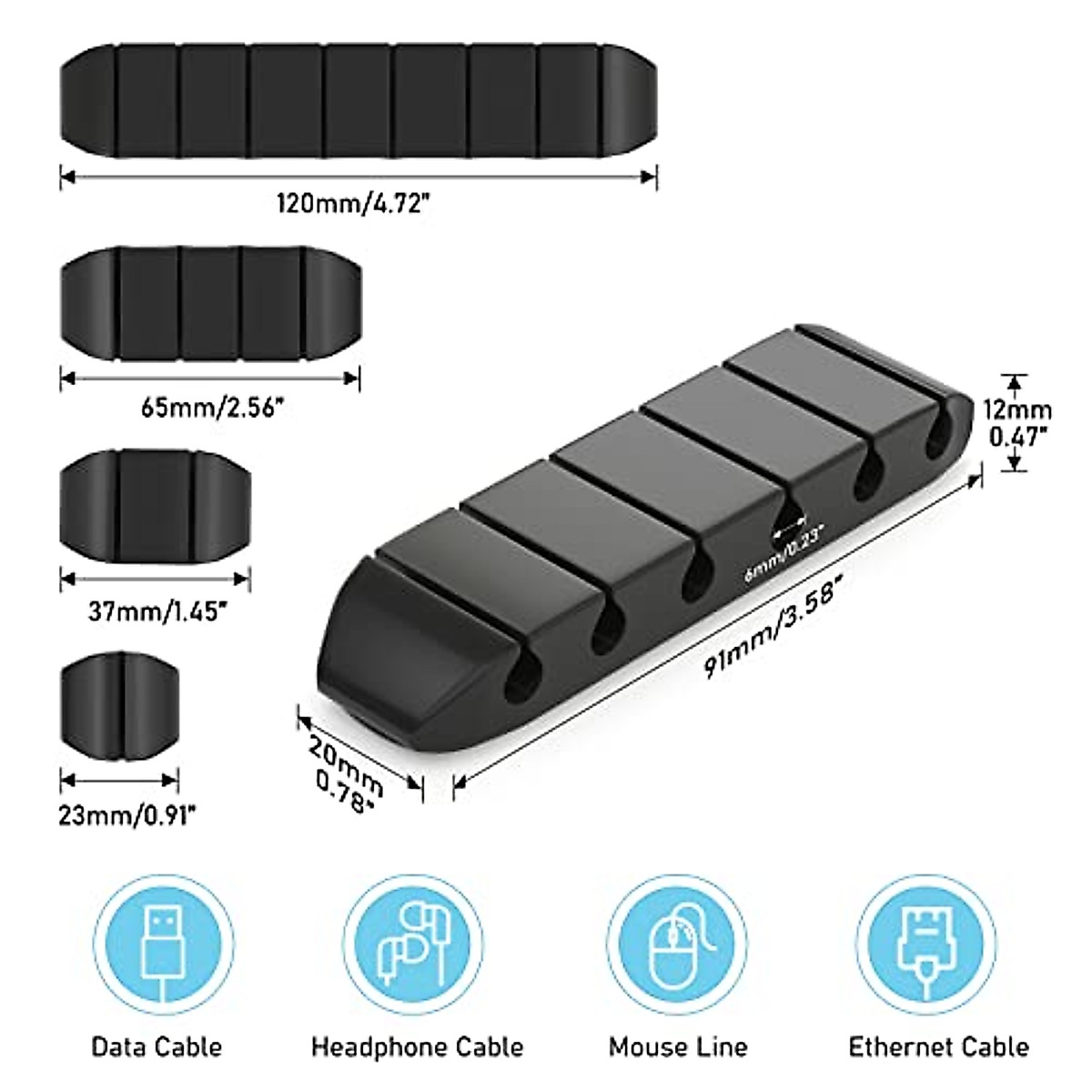 Adhesive Cord Holders 10 Pack, Cable Clips,Ideal Cable Cords Management for Organizing Cable Wires-Home, Office, Car, Desk Nightstand-White