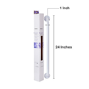 McKesson Grab Bar, Wall Mount, Steel, Bathroom, Shower Aid, White Power Coated, 24 in, 1 Count