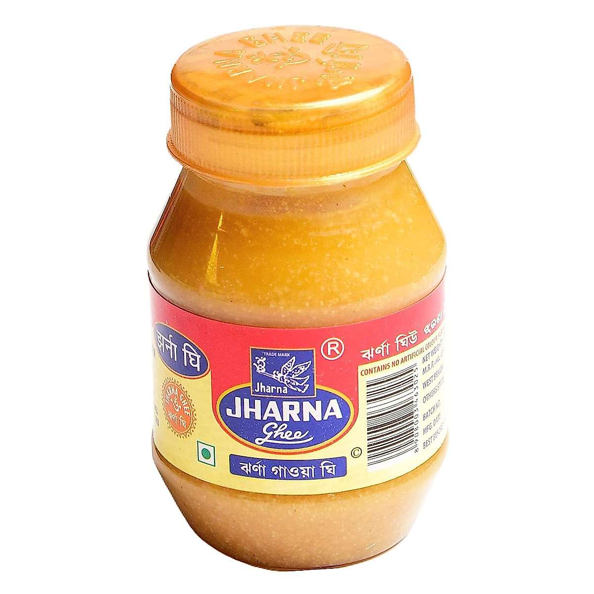 Jharna Pure Ghee 100g (3.6 Ounce) Premium Quality Original Grass-Fed Clarified Butter, Farmed With Organic Cow Milk, Contains No Artificial Color, Natural and Flavorful aromatic delight from the Iconic brand of India