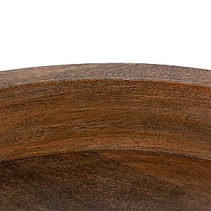 20-Inch Heritage Collection Wood and Metal Round Tray