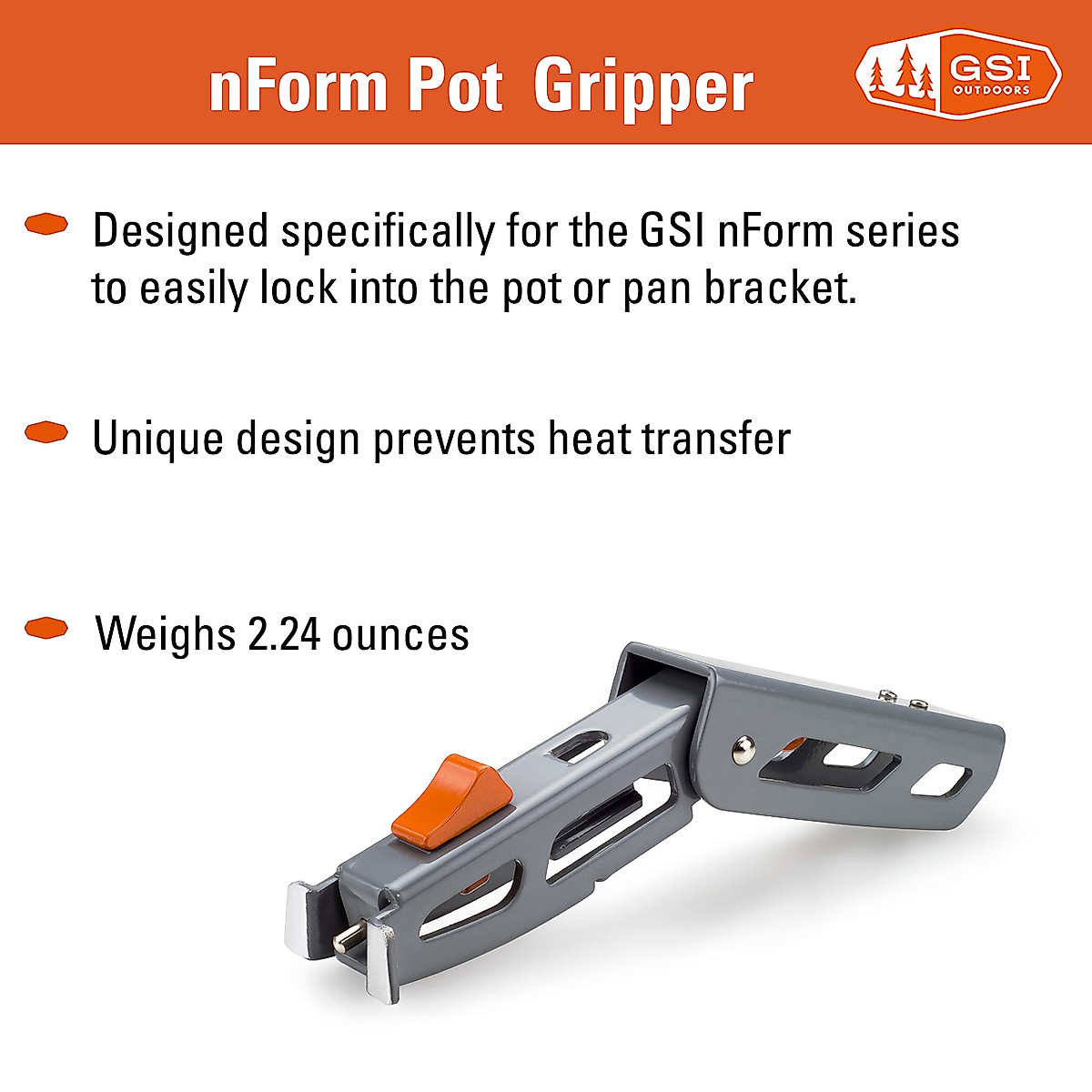 GSI Outdoors nForm Pot Gripper with Folding Design for nForm Crossover and Destination Cookwear