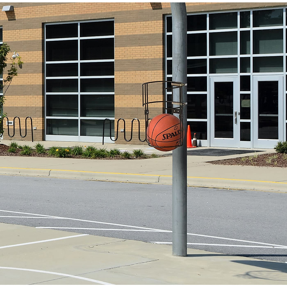 J JACKCUBE DESIGN Sturdy Metal Vertical Ball Storage Rack Standing Ball Holder Organizing Display Wall or Pole Mounted for 2 ball Storage Rack - MK735A