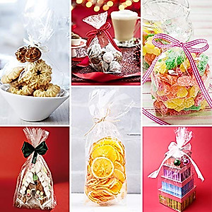 Cabilock Clear Cellophane Wrap Roll 17 in ×100 ft 2 Rolls Cellophane Wrapping Paper for Favor Gift Baskets Flowers Arts & Crafts Treats