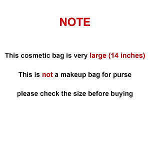 ROWNYEON Large Makeup Train Case Travel Clear Eva Makeup Bag Organizer Visible Waterproof Tpu 16.1" Comestic Bag For Womens