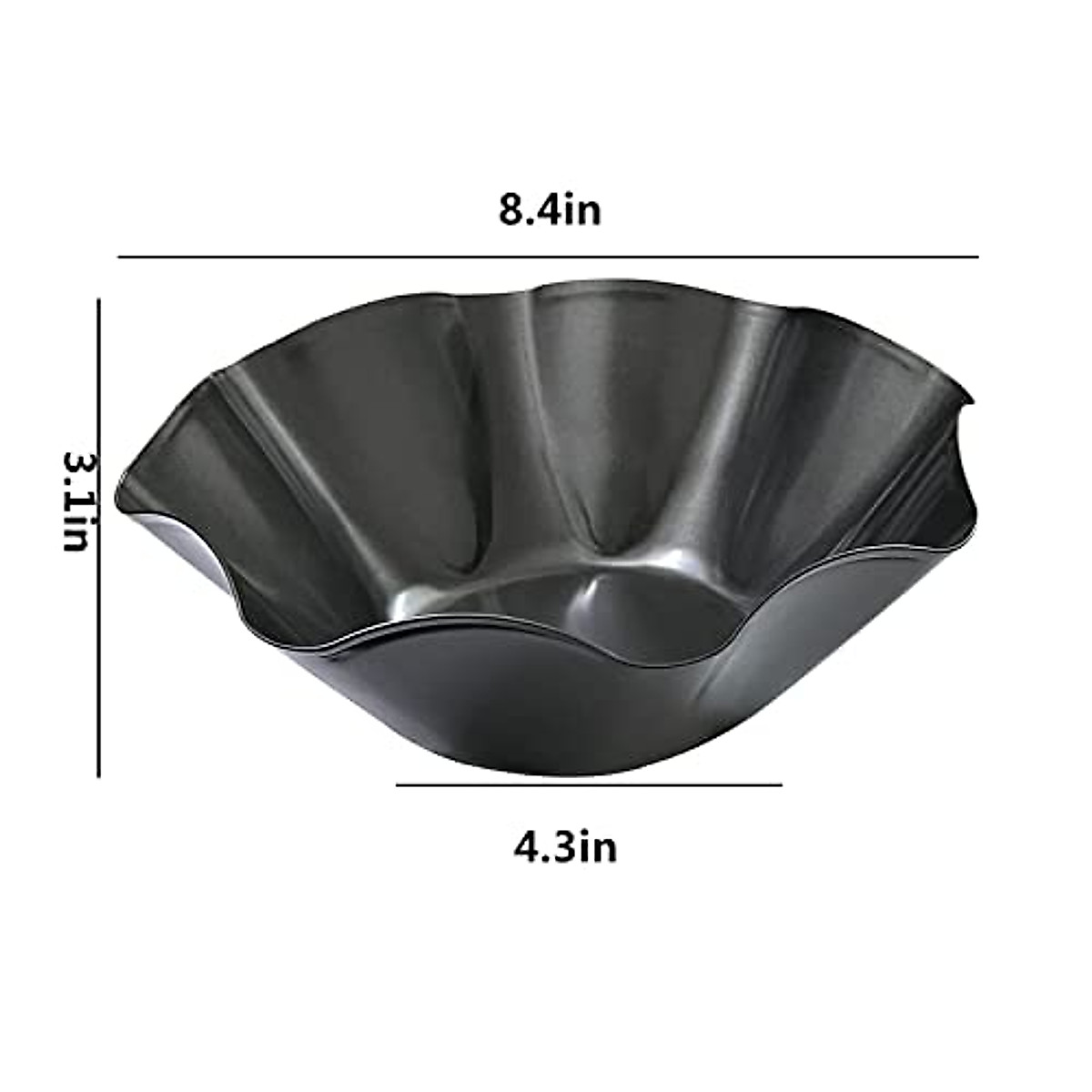 Skoxkoc Large Taco Shell Bowl Maker Molds – 3 Pack 8.4" Nonstick Carbon Steel Tortilla Maker Shell Pans Baking Molds Tostada for Frying Salad Bowls (3)