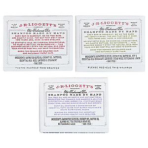 J·R·LIGGETT'S All-Natural 6 Variety Shampoo Bars .65oz. Sampler Pack, Support Strong and Healthy Hair-Nourish Follicles with Antioxidants and Vitamins-Detergent and Sulfate-Free, 6 Mini Shampoo Bars
