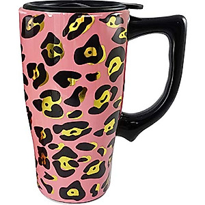 Spoontiques Leopard Ceramic Travel Mug