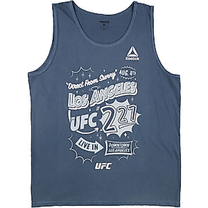 Reebok Mens Direct from Sunny Los Angeles Tank Top, Blue, X-Large