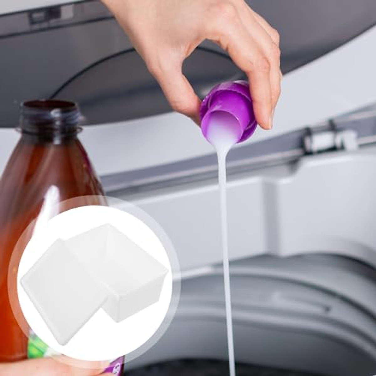 JOINPAYA Box Sheet Laundry Storage Box Drawer Organization Bucket Storage Container Laundry Powder Bin Laundry Powders Holder Sundries Storage Bucket White With Cover Plastic Drum