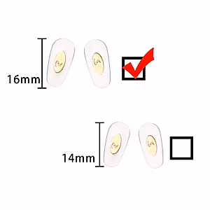 HiCycle2 Replacement Push-in Nose Pads for RayBan RB6335 RB3549 RB4071 RB6336 RB7140 RB8415 Sunglasses Eyglasses Repair-Kits (Gold)